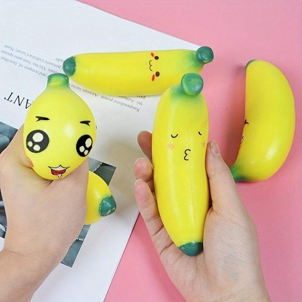 Randomly Select 1 Banana Toy With Different Facial Expressions, Banana ...