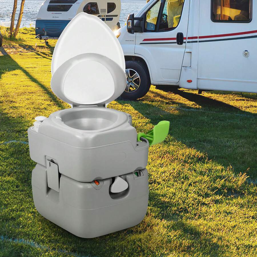 Portable Toilet Camping Porta Potty 5.8 Gallon With Diagonal Deepened ...