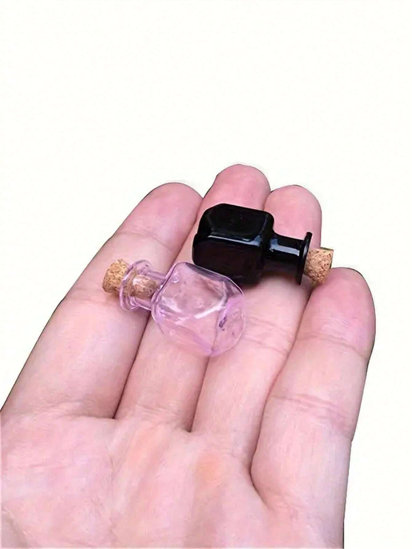 7pcs Mini Glass Rectangle Vials Set - Colorful, Assorted 7-Color Tiny ...