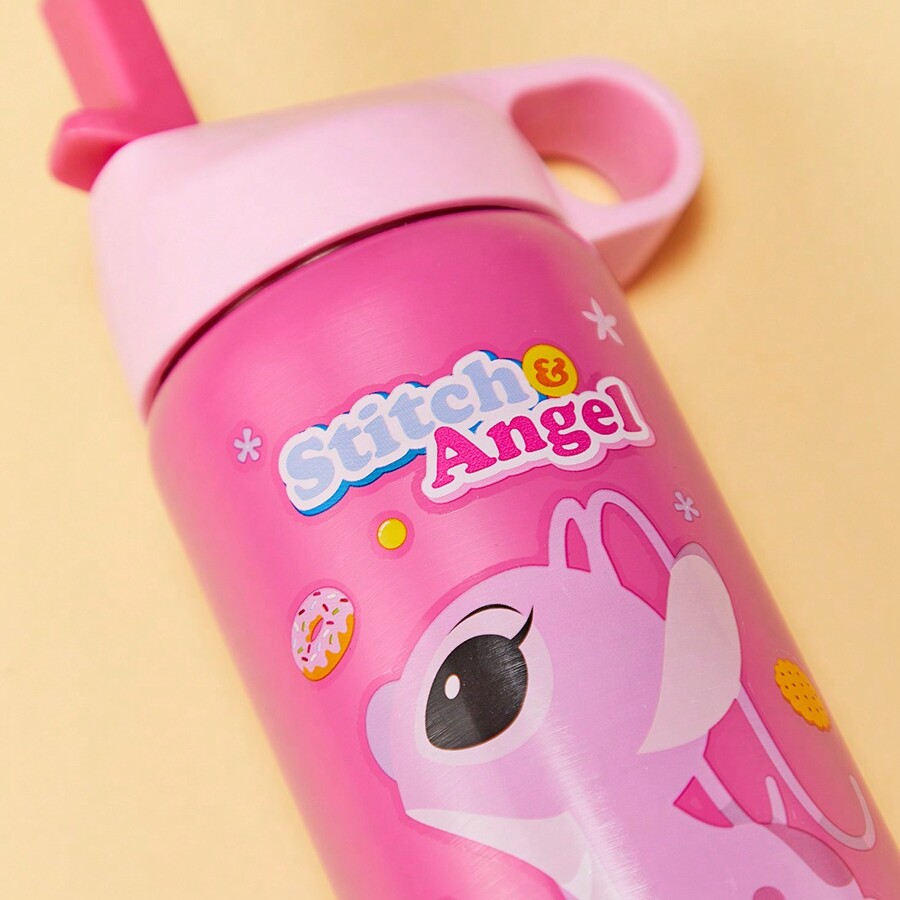 Miniso Disney Lilo & Stitch Collection Steel Bottle With Handle (550mL)(Angel) | SHEIN UK