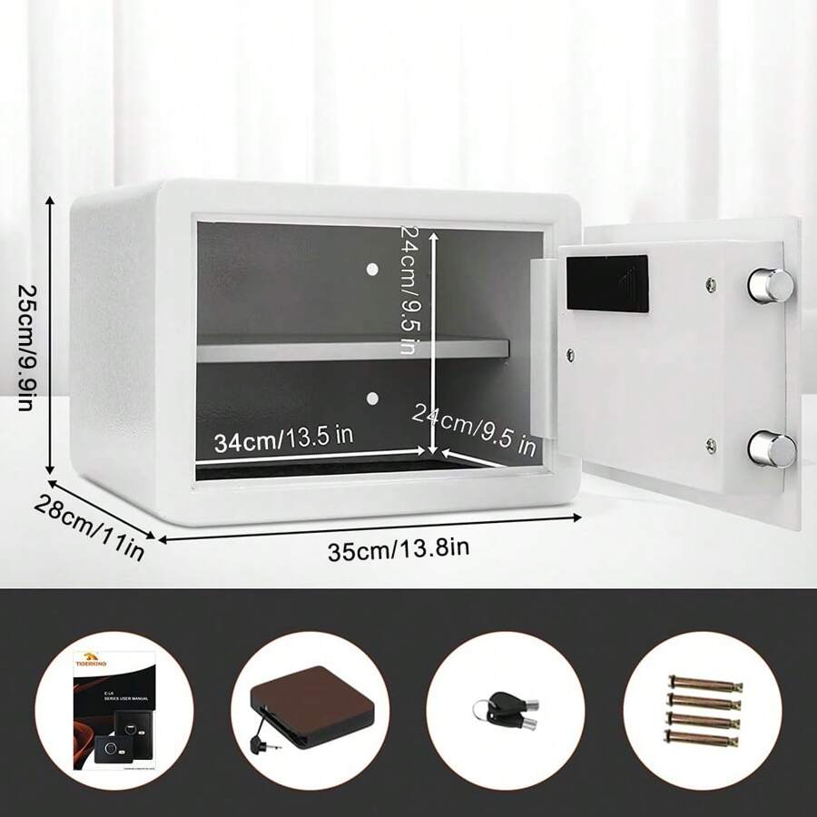 Digital Security Safe Lock Box, 1.2 Cubic Feet Steel Safety Box ...