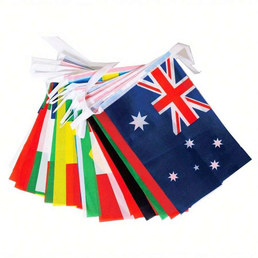 50 Countries+100 Countries String Flag Banner 14cmx21cm 5.5x8.2in ...