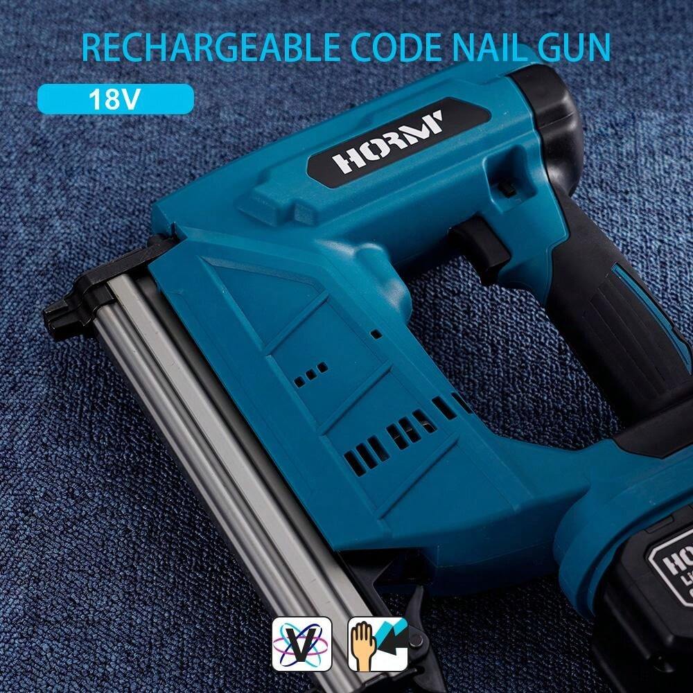 Hormy 18V Cordless Brad Nailer With Dual Batteries, Max 100 Nails/Min ...