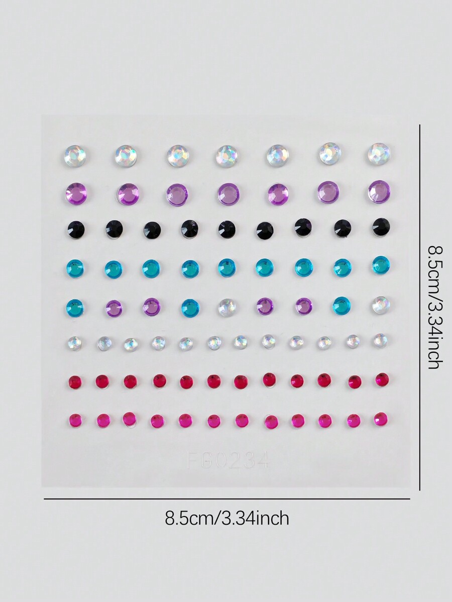 2 Packs Face Gem Stone Stickers, Self-Adhesive Face Diamond Makeup ...
