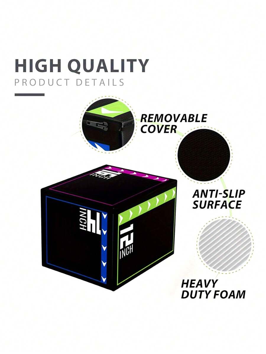 3 In 1 Foam Plyometric Jump Box Jump Training & Conditioning-Plyo Jump ...