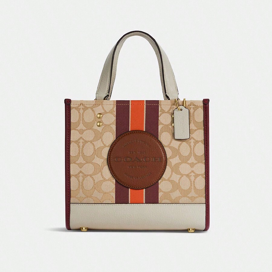 Coach Women's Small Shoulder Tote Bag In Fabric And Leather, Model ...