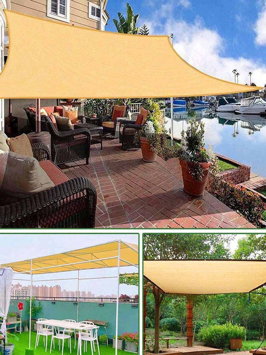 1pc Yellow Sun Shade Net For Outdoor Garden Picnic, Outdoor Balcony ...