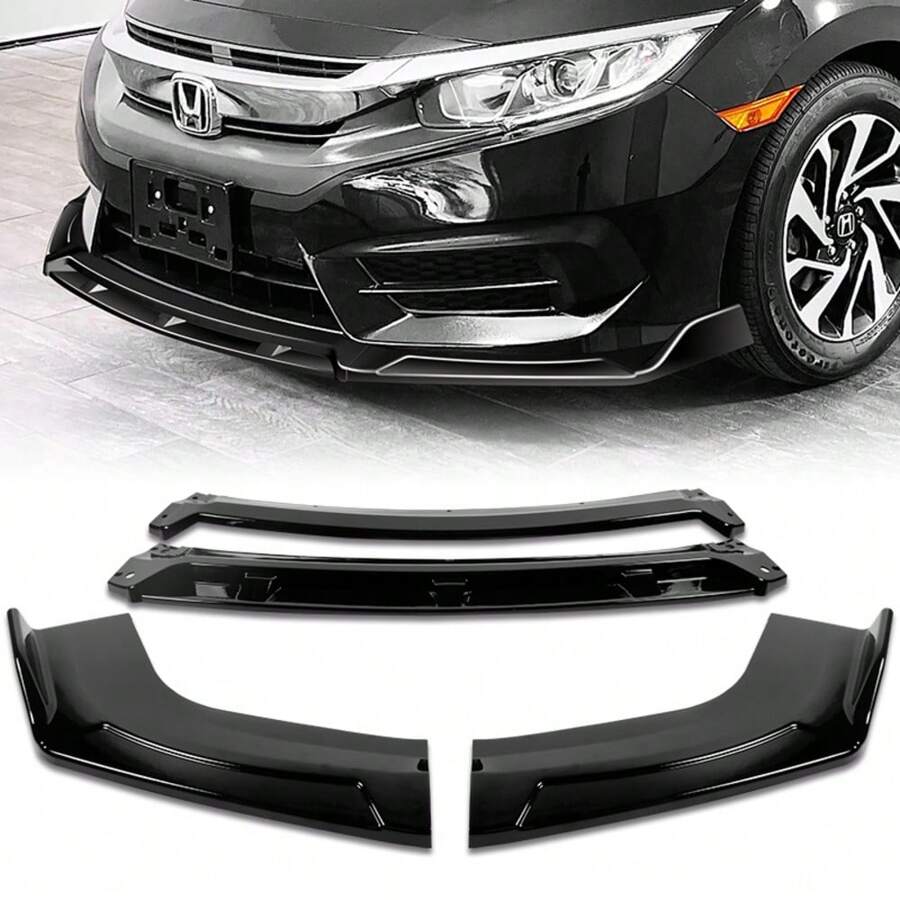 Universal Configurable Of Up 3-Different Style Front Bumper Lip Spoiler ...
