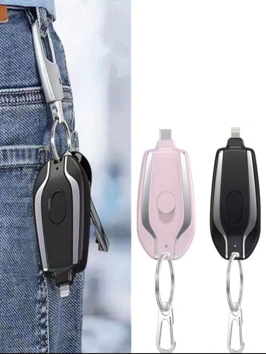Portable Keychain Charger | 1500mAh Ultra-Compact Mini Battery Pack ...