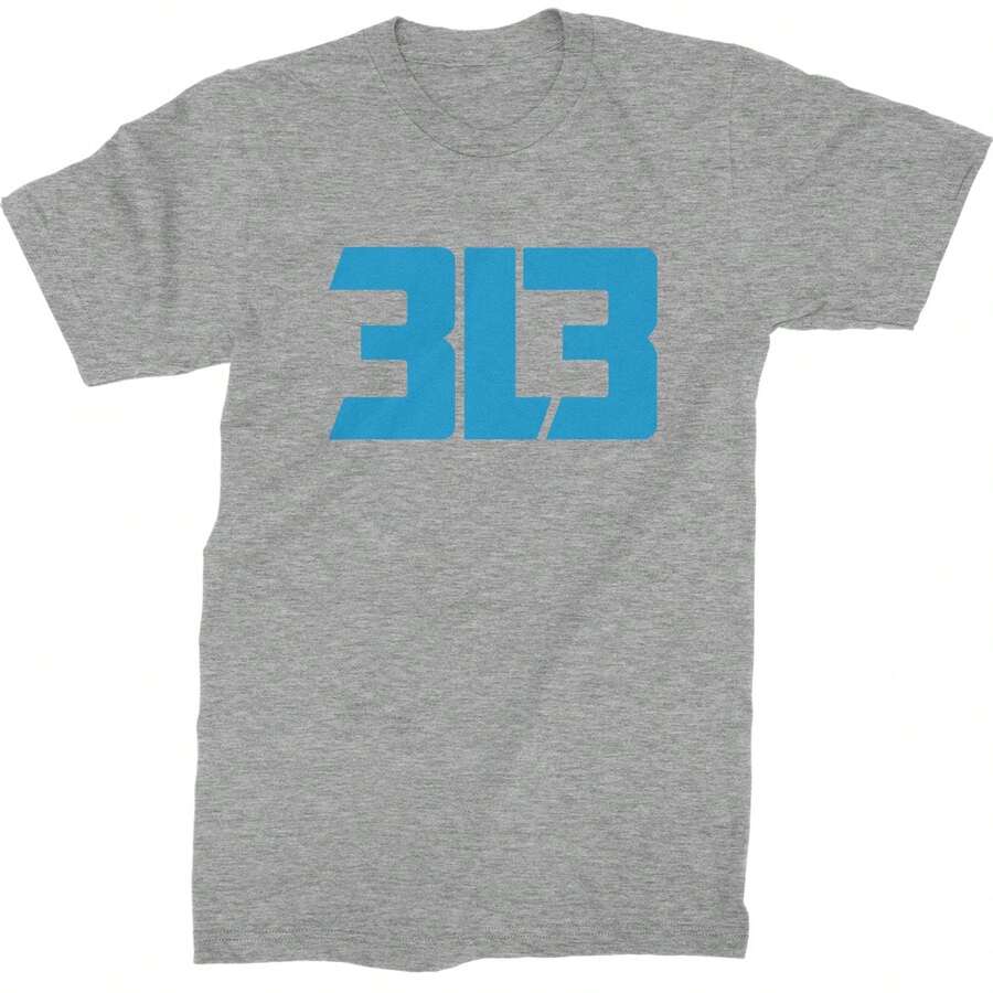 3L3 From The 313 Detroit Football Mens T-Shirt | SHEIN USA