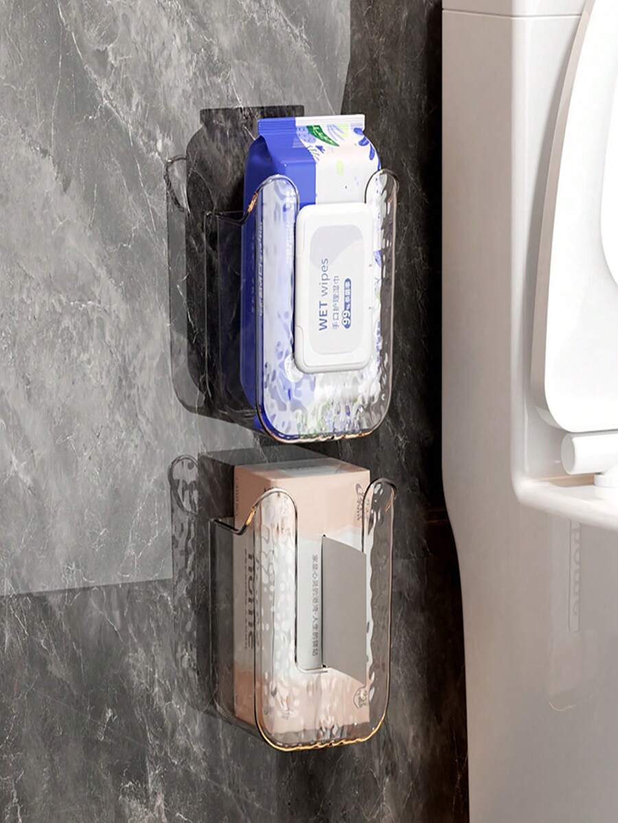 Wall-Mounted Wet Wipes Container, Tissue Box, No Drilling Required ...