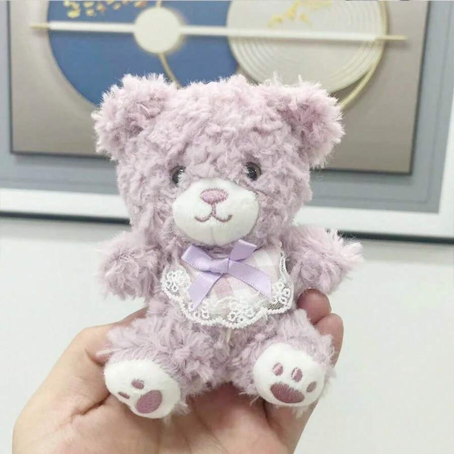 12CM Kawaii Little Teddy Bear Doll Cute Fluffy Teddy Bear Plush Toy ...