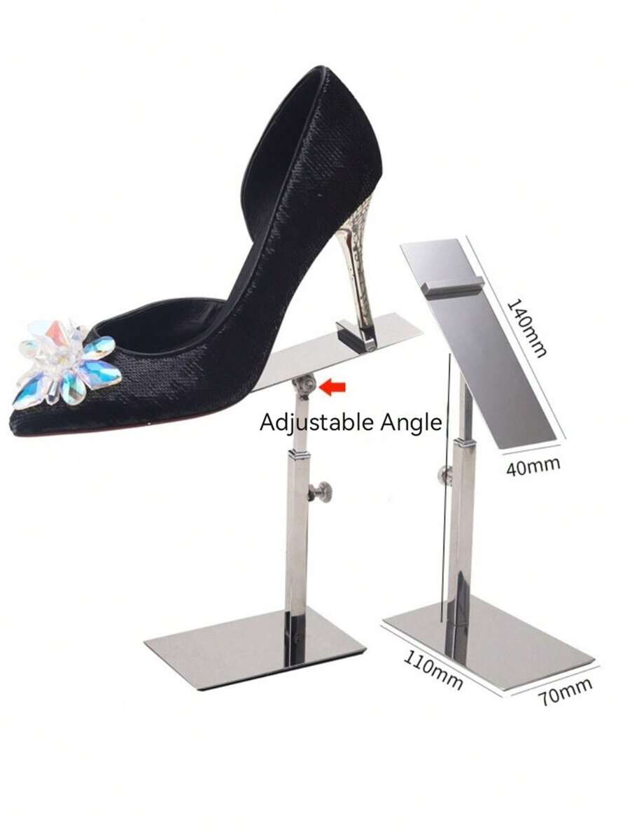 One Stainless Steel Adjustable Shoe Display Rack For Shoe Store, High ...