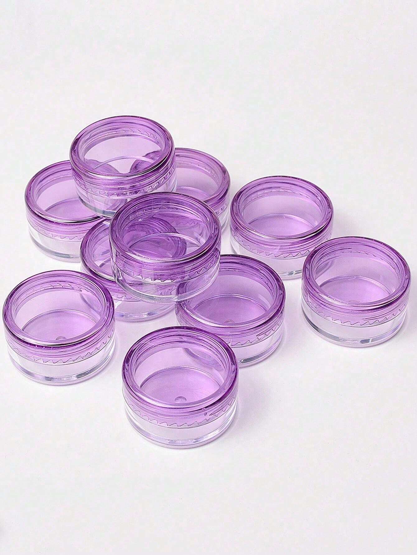 10pcs Small Round Sample Containers With Lids Cosmetic Jars Makeup ...