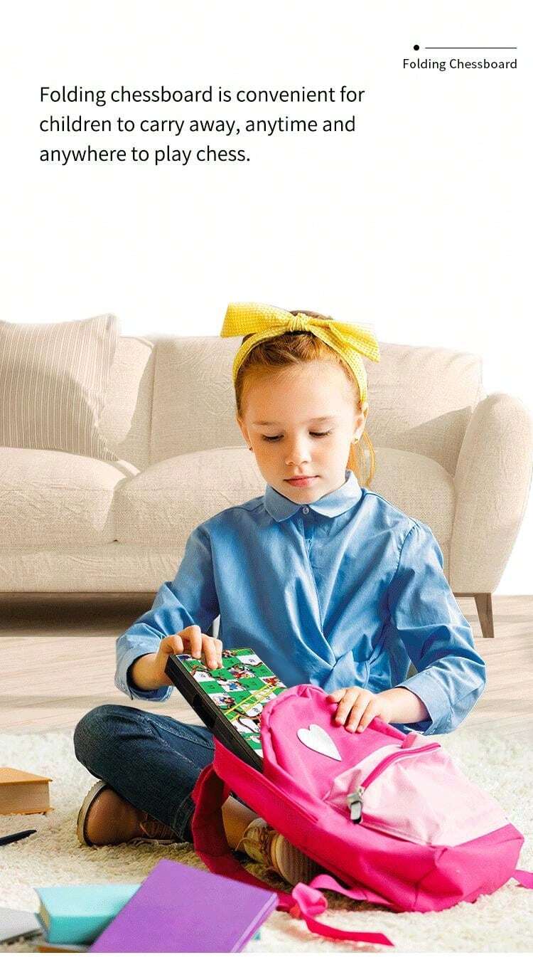 Portable Foldable Snakes And Ladders Chess Set Toy With Strong Suction ...