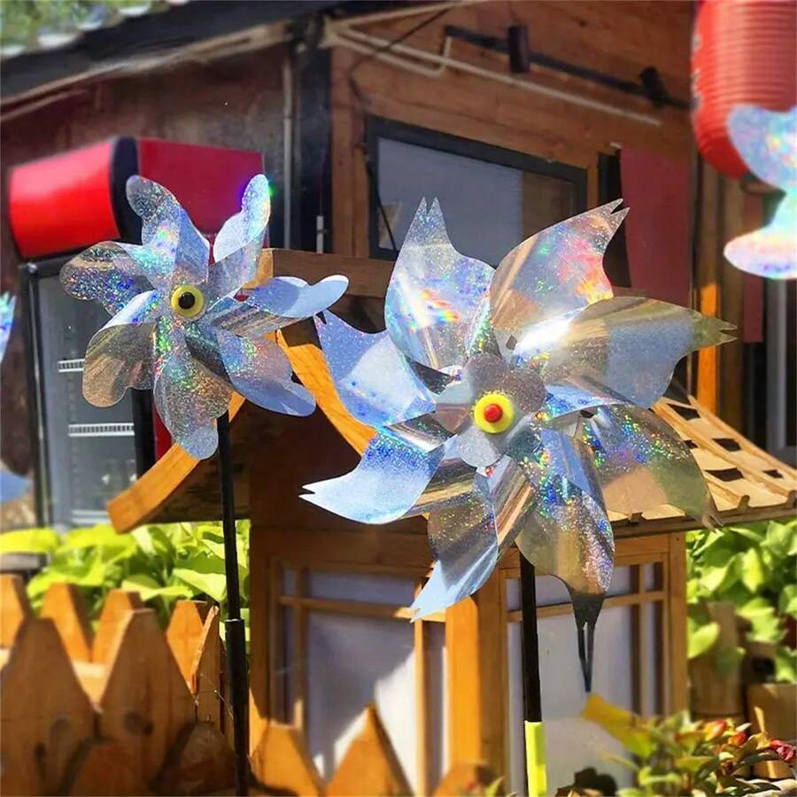 1pc Dazzling Reflective Laser Windmill Bird Repellent - Effective DIY ...
