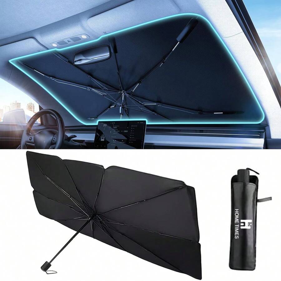 1 Pc Foldable Car Windshield Sun Shade Umbrella, Car Front Window Sun ...