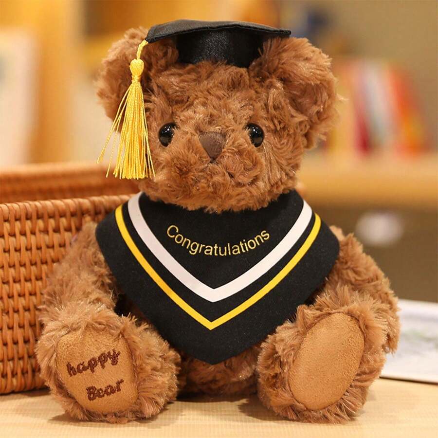 Graduation Bear 9-Inch Animal Stuffed Bear With Graduation Cap Class ...