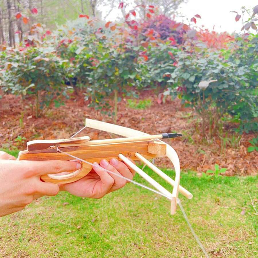 4pcs Random Pattern Outdoor Wooden Toy, Sniper Soft Bamboo Model, Non-Lethal Toy, Wooden Pistol ...