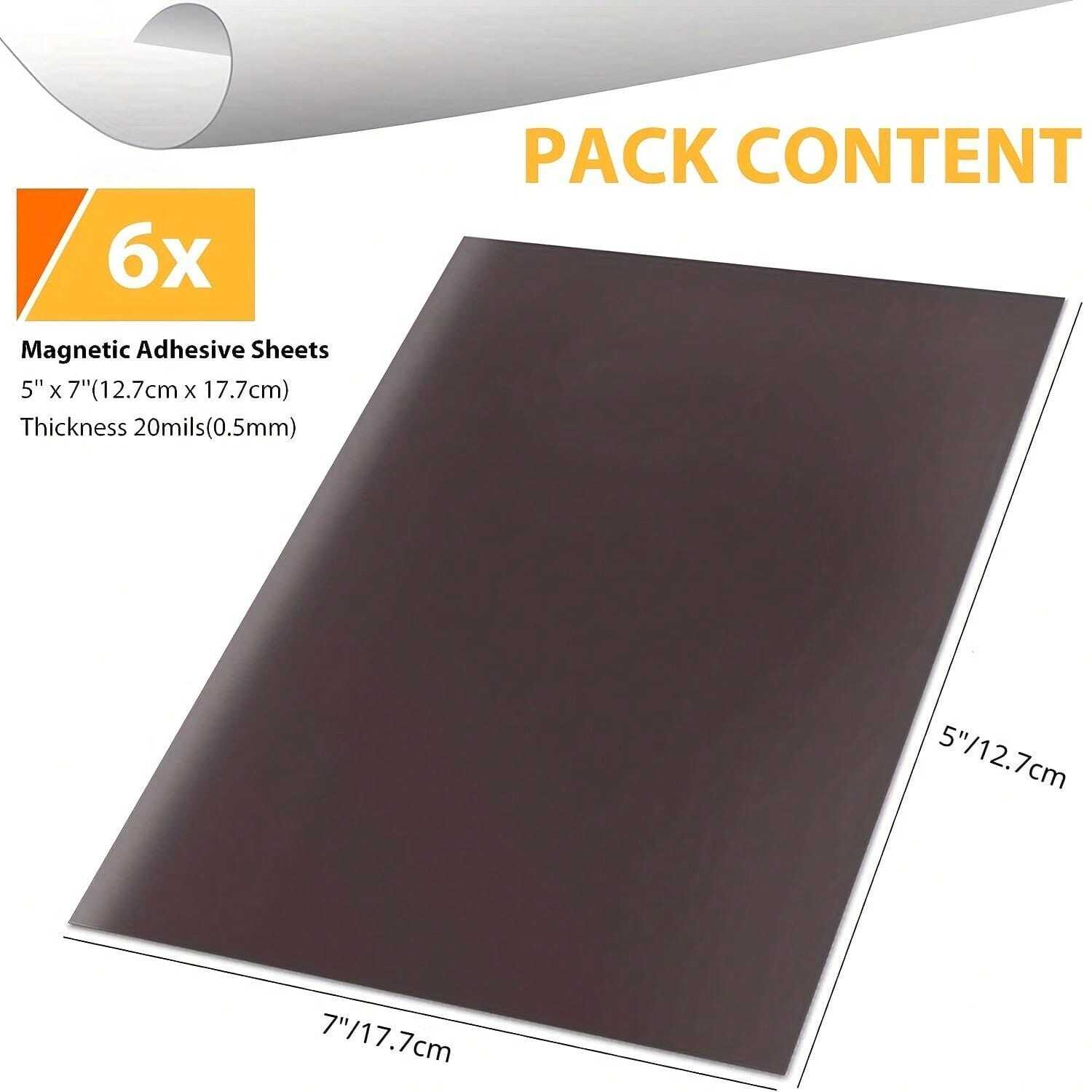 Magnetic Sheets, Flexible Magnets With Superior Adhesive Backing, Cut ...