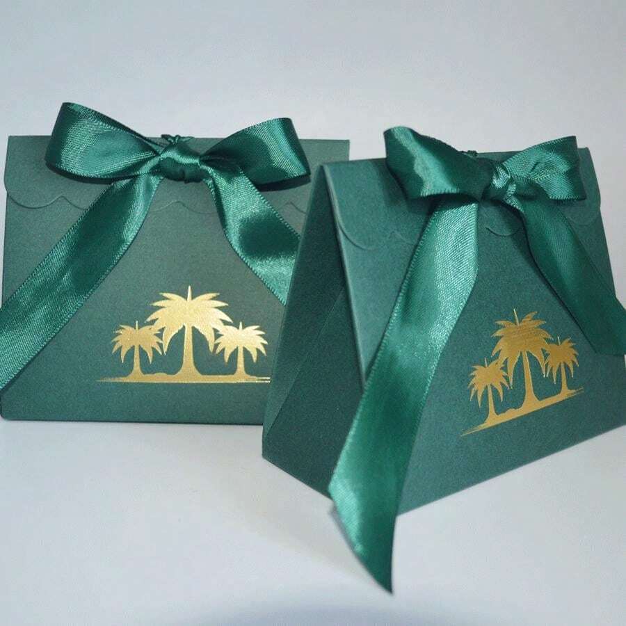 10pcs Coconut Palm Tree Candy Box Paper, Ideal For Saudi National Day ...