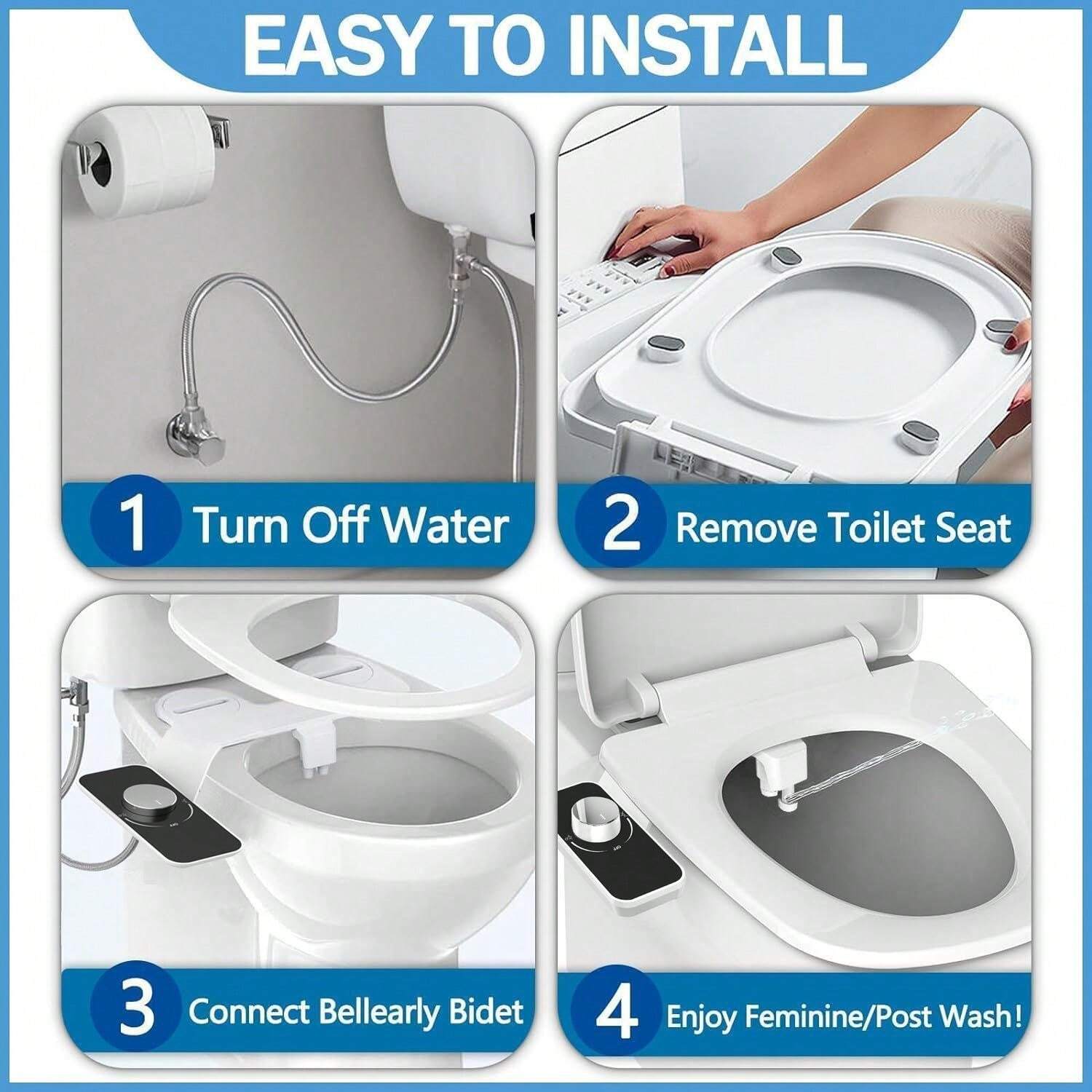 Cold Water Attachable Toilet Bidet - DITACHABLE- SAVE CUBIT FEET(Dual ...