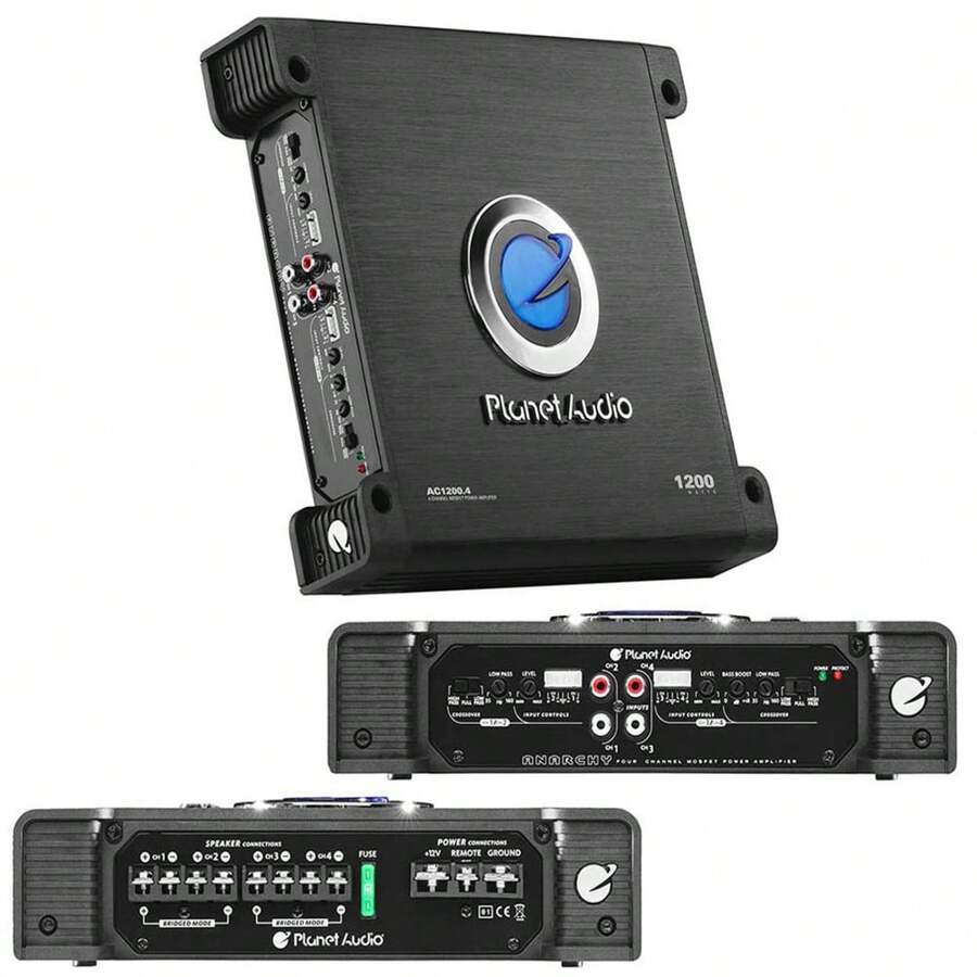 Planet Audio AC12004 4 Channel Car Amplifier 1200 Watts Class A/B ...