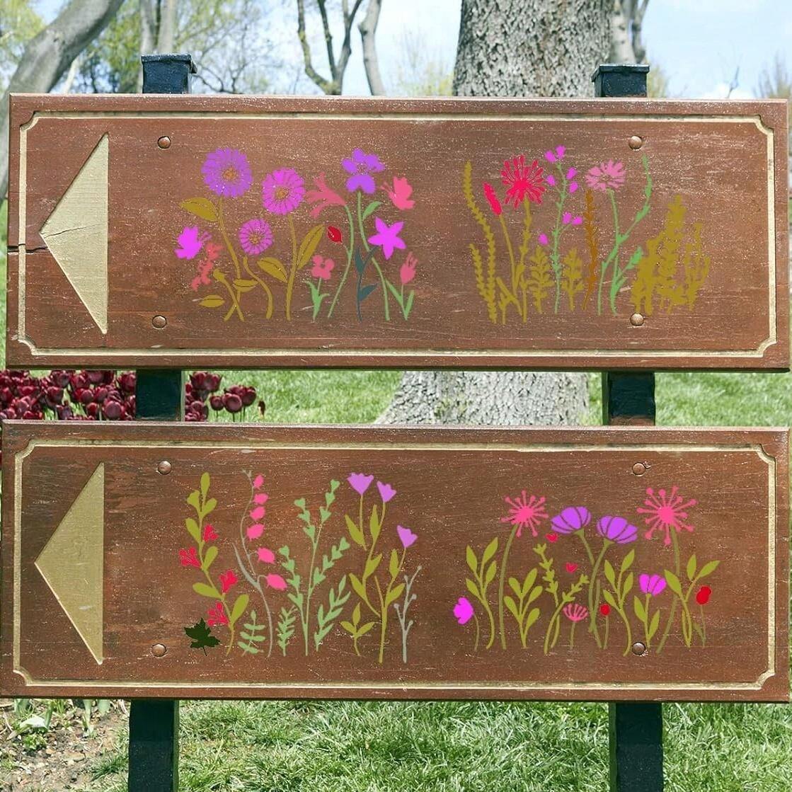 12 Pieces Of 4.7inch/12cm*5.9inch/15cm Flower Template For Painting ...