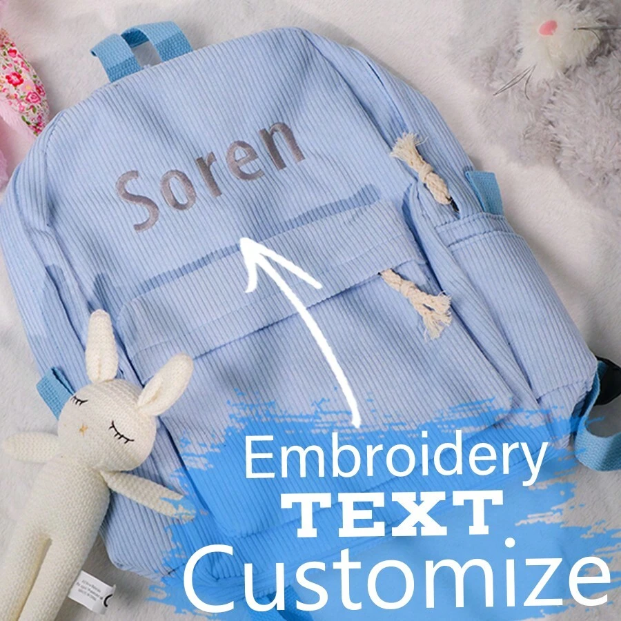 Custom Personalized Kids Backpack - Embroidered With Your Child's Name ...