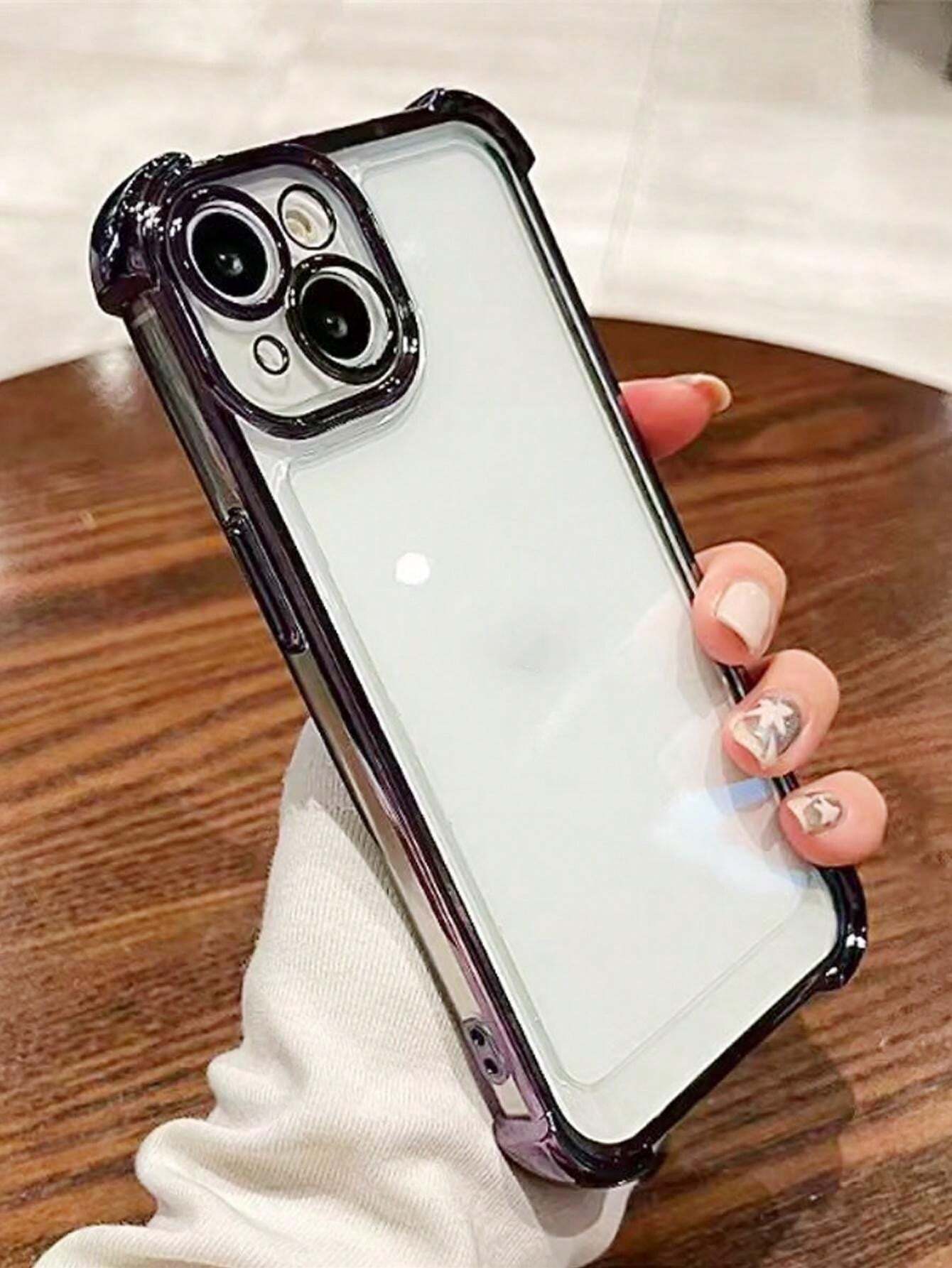 1 pieza Funda de teléfono transparente a prueba de golpes con airbag en ...