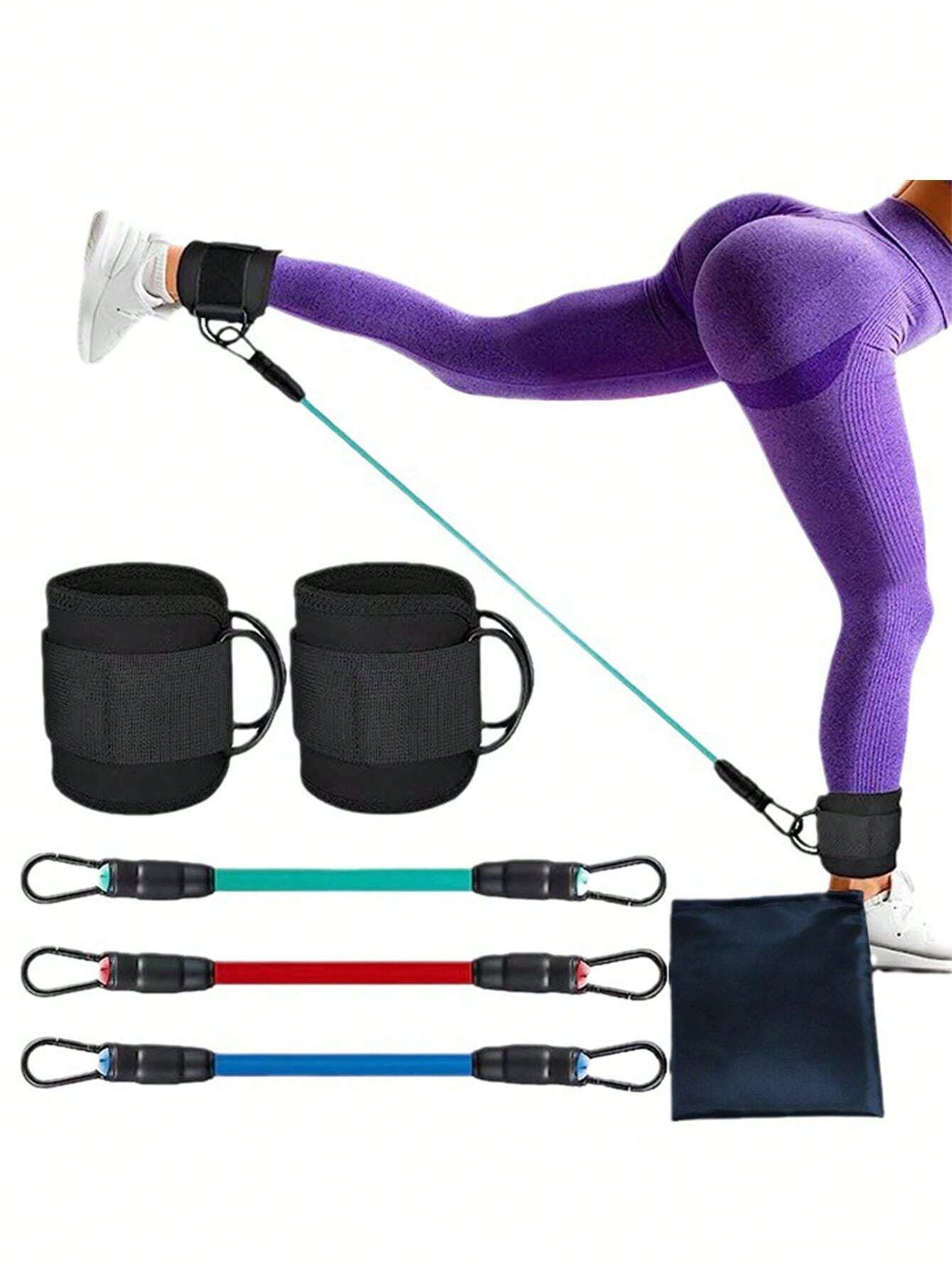 6pcs/Set Ankle Resistance Bands, Ankle Bands For Working Out With Cuffs ...