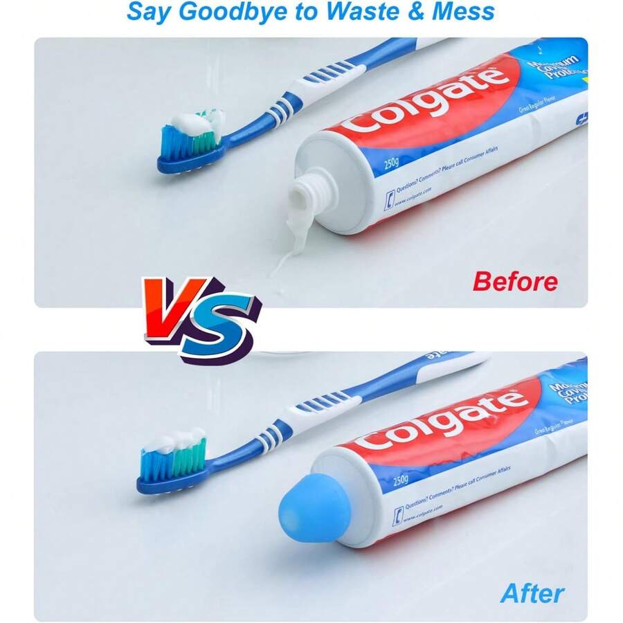 6 Pack Silcone Toothpaste Cap, Reusable Self Closing Toothpaste ...