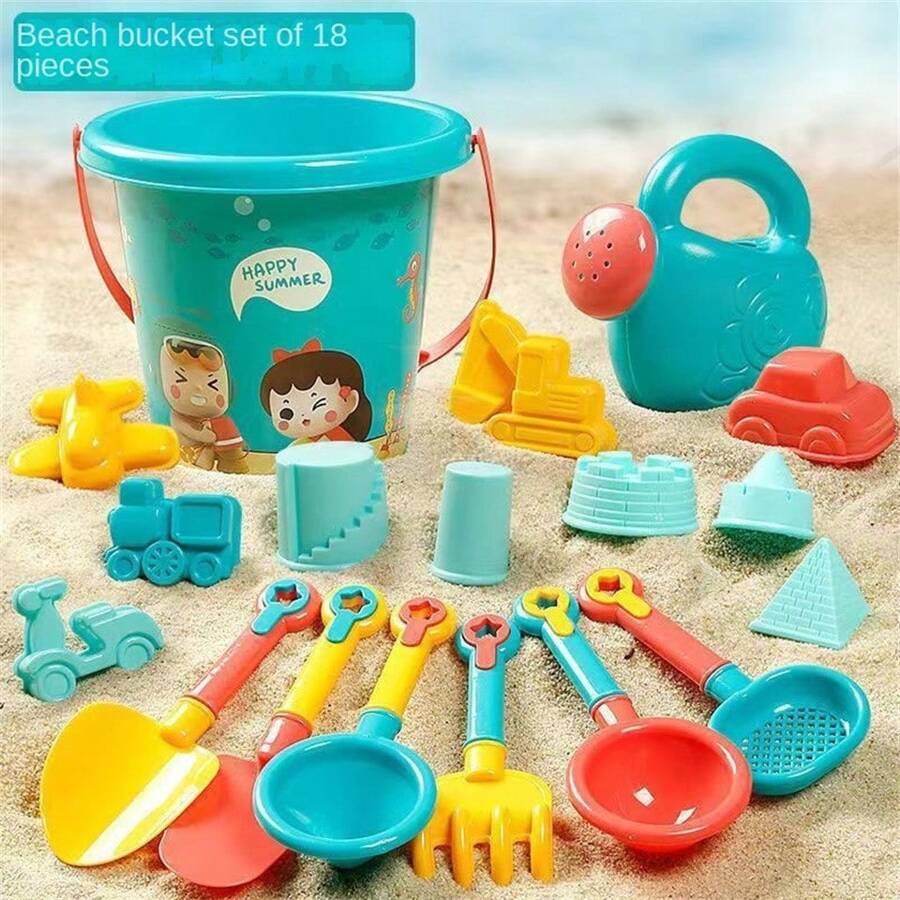 14 Pieces Sandpit Toy Set Toddler Beach Toys Sandbox Toy With Sand ...