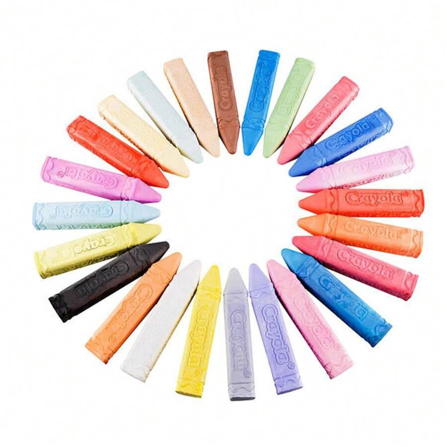 Crayola Sidewalk Chalk 24pc,Washable Sidewalk Chalk Bucket, 24Assorted ...