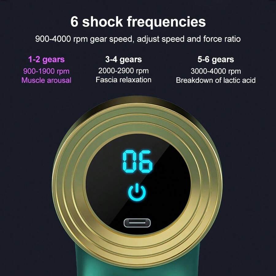 LCD Digital Body Massager Gun For Deep Tissue Massage, Neck And Body ...