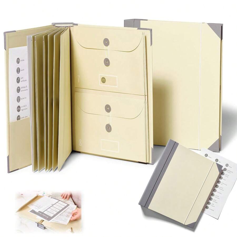 Folio Document Organizer | Custom Dyed Cloth Bound Expanding File ...