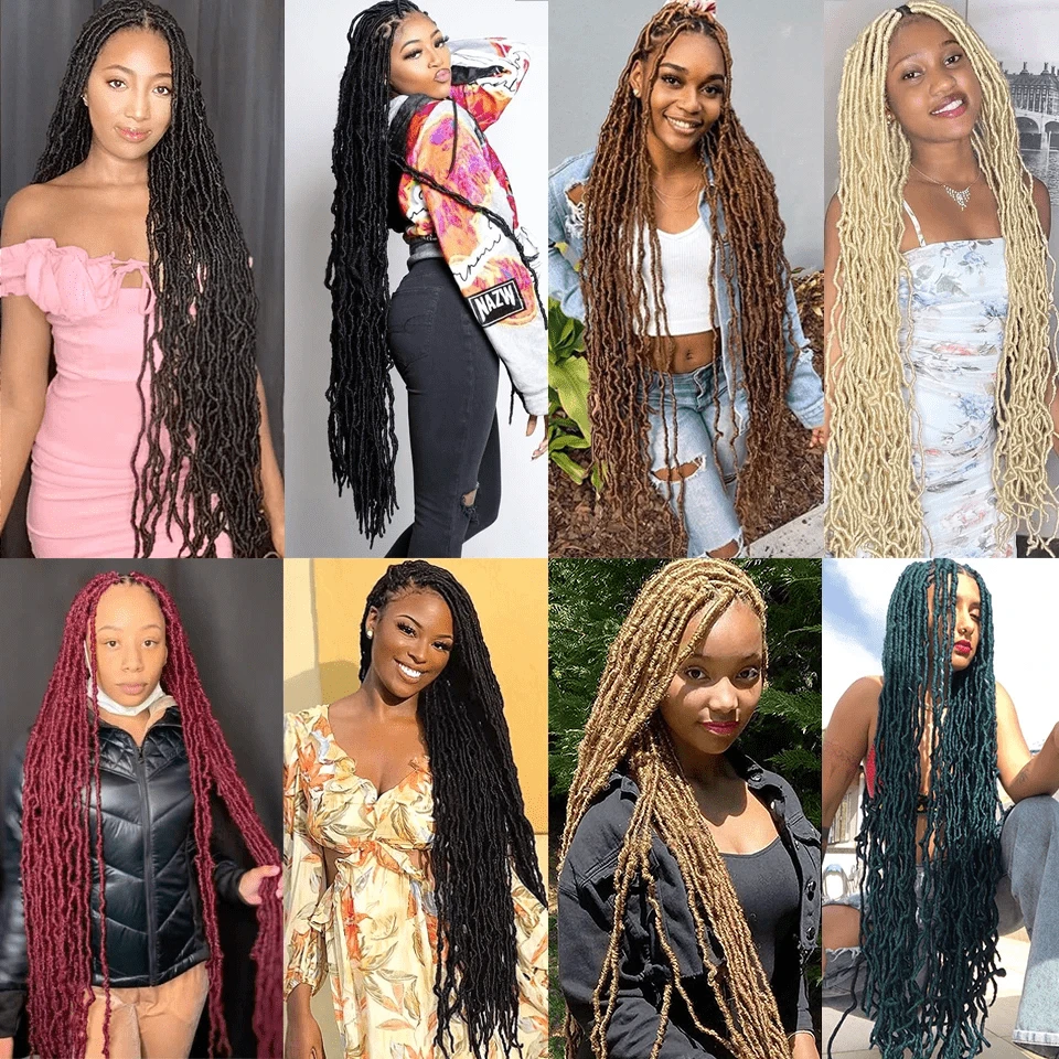 New Faux Locs Crochet Hair 36 Inch Soft Crochet Locs For Butterfly Locs ...