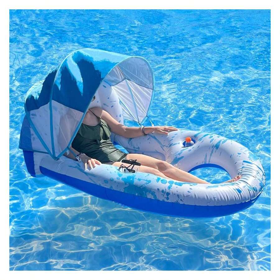 Upgraded Pool Floats Adult With Canopy Upf50+, Pool Floats Adult Heavy ...