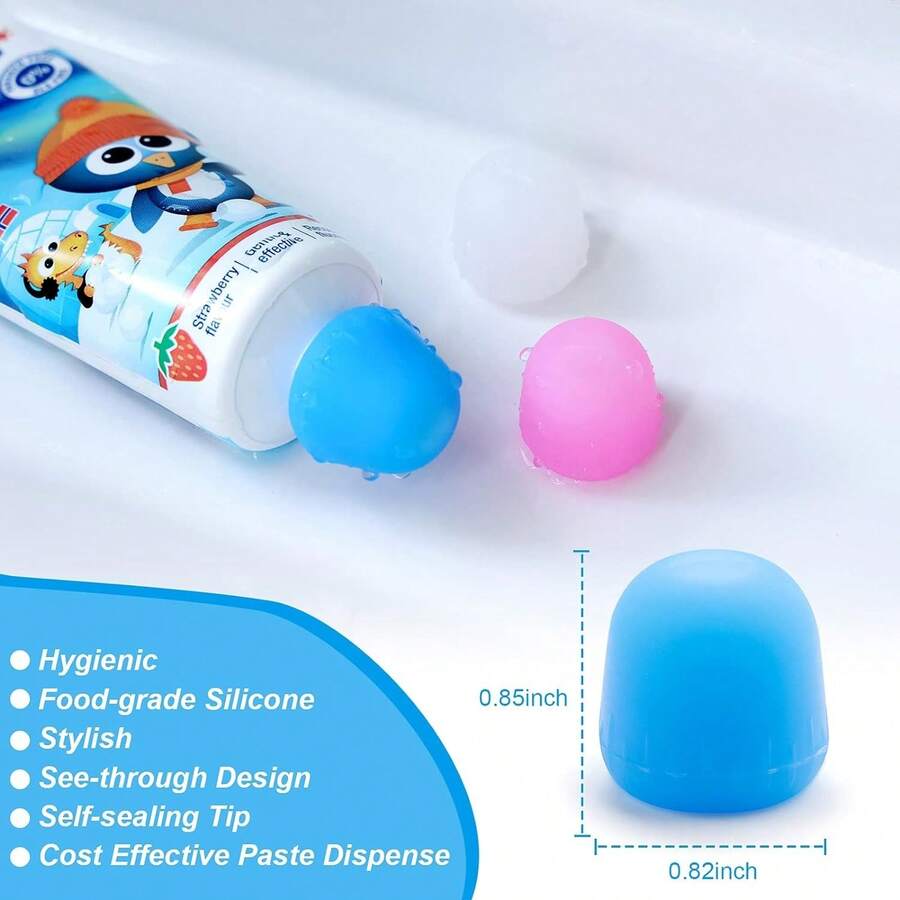 6 Pack Silcone Toothpaste Cap, Reusable Self Closing Toothpaste ...