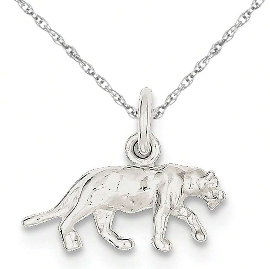 Gem And Harmony Panther Charm Pendant Necklace From Sterling Silver ...