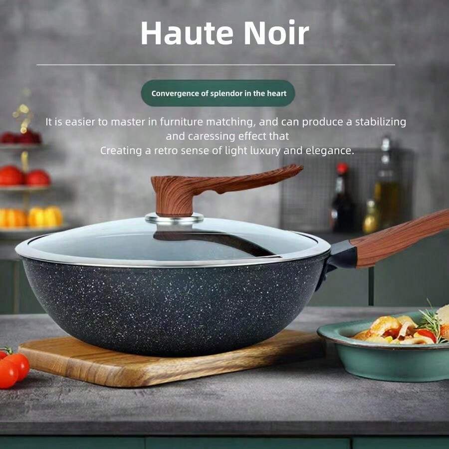 Sartén para saltear en la cocina, sartén antiadherente para cocinar en ...