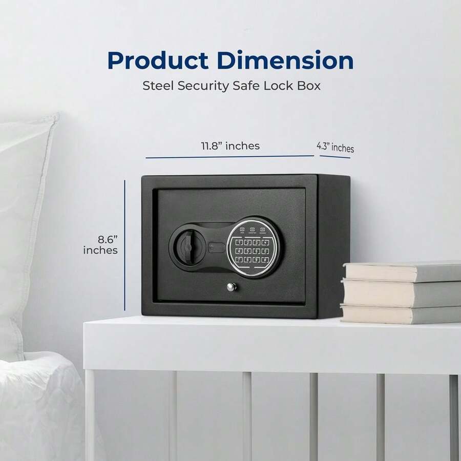 SERENELIFE Serenelife Steel Security Safe Lock Box With Electronic ...