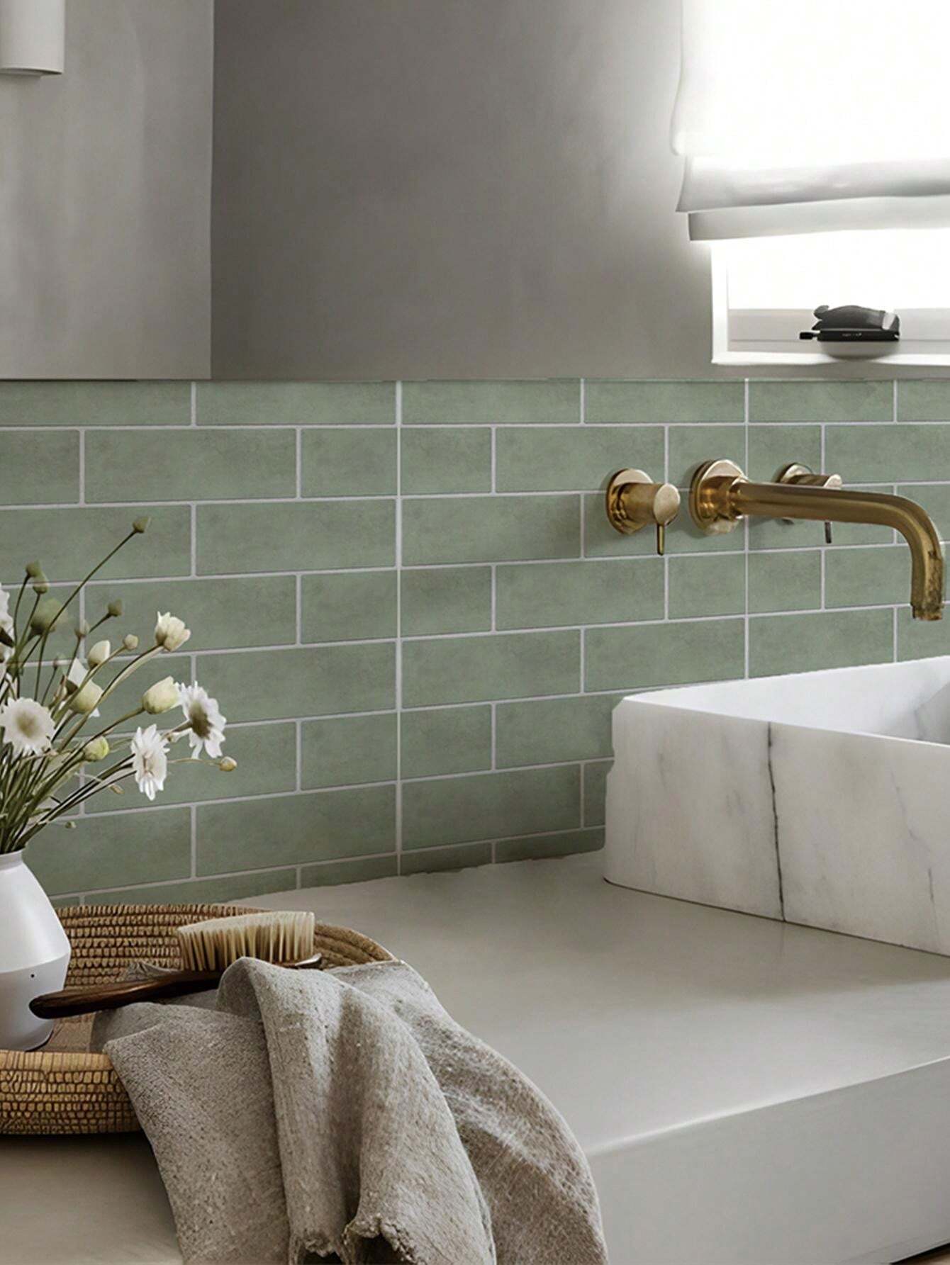 Vinyl Floor Wall Tile Sticker, Non-Slip Sticky Back Tile Decals For ...