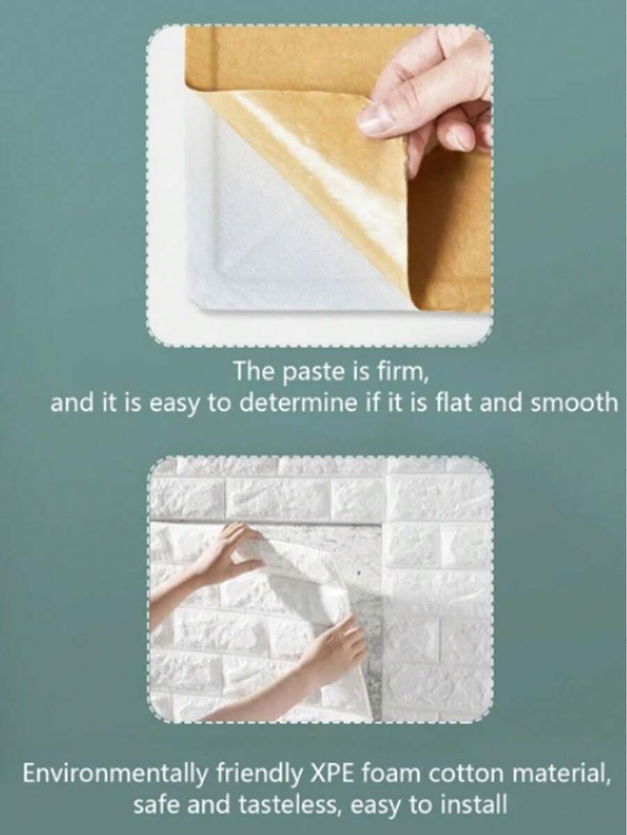 One Piece 3D Wall Panels Peel And Stick Imitation Brick Wallpaper Multi ...