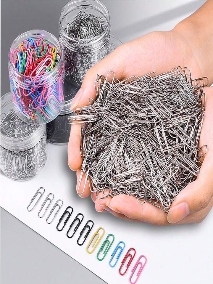 Clips De Papel Plateados Treeline Paper Clips 77mm Silver Wavy 50s