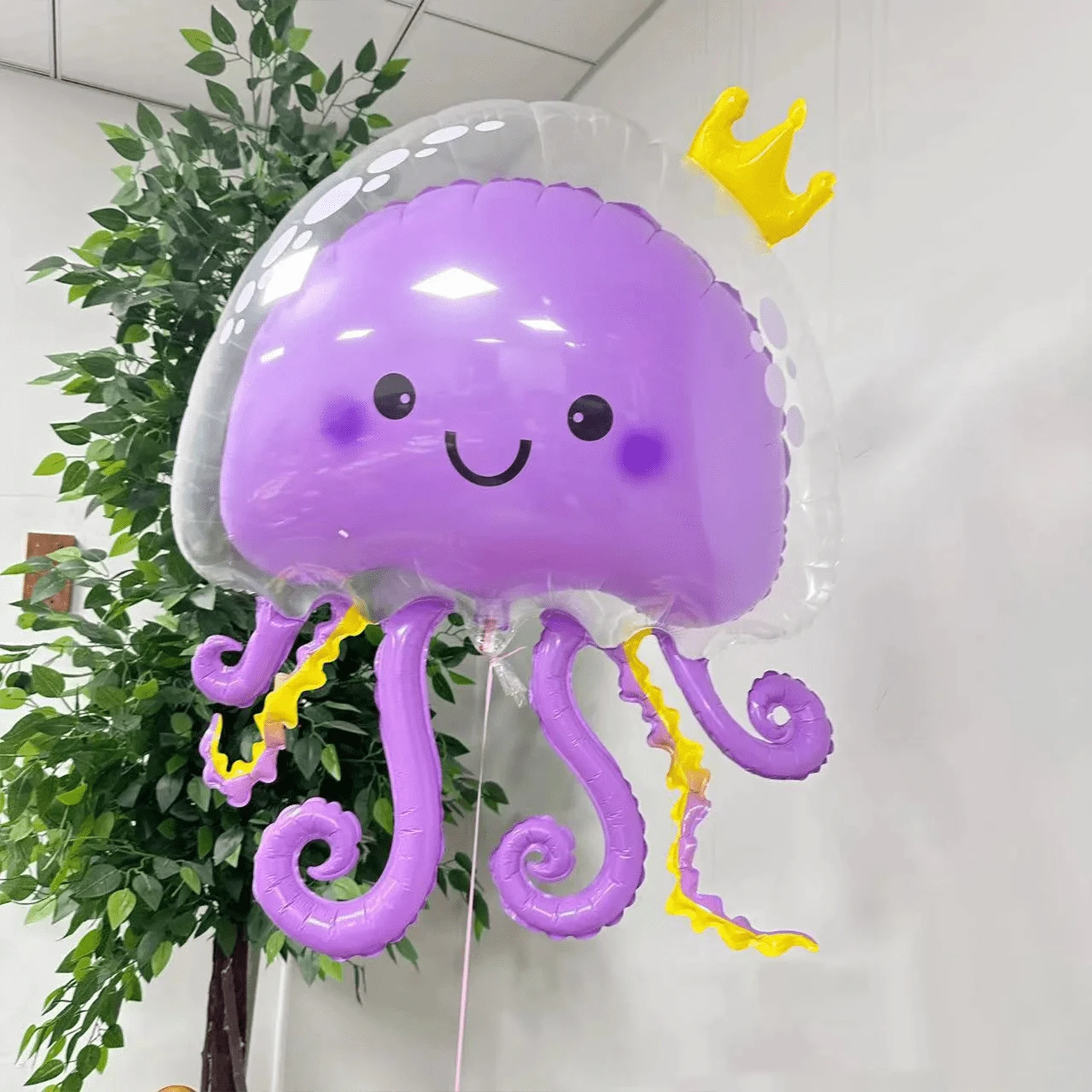 1pc 3D Double Layer Bubble Jellyfish Balloon Octopus Aluminum Film ...