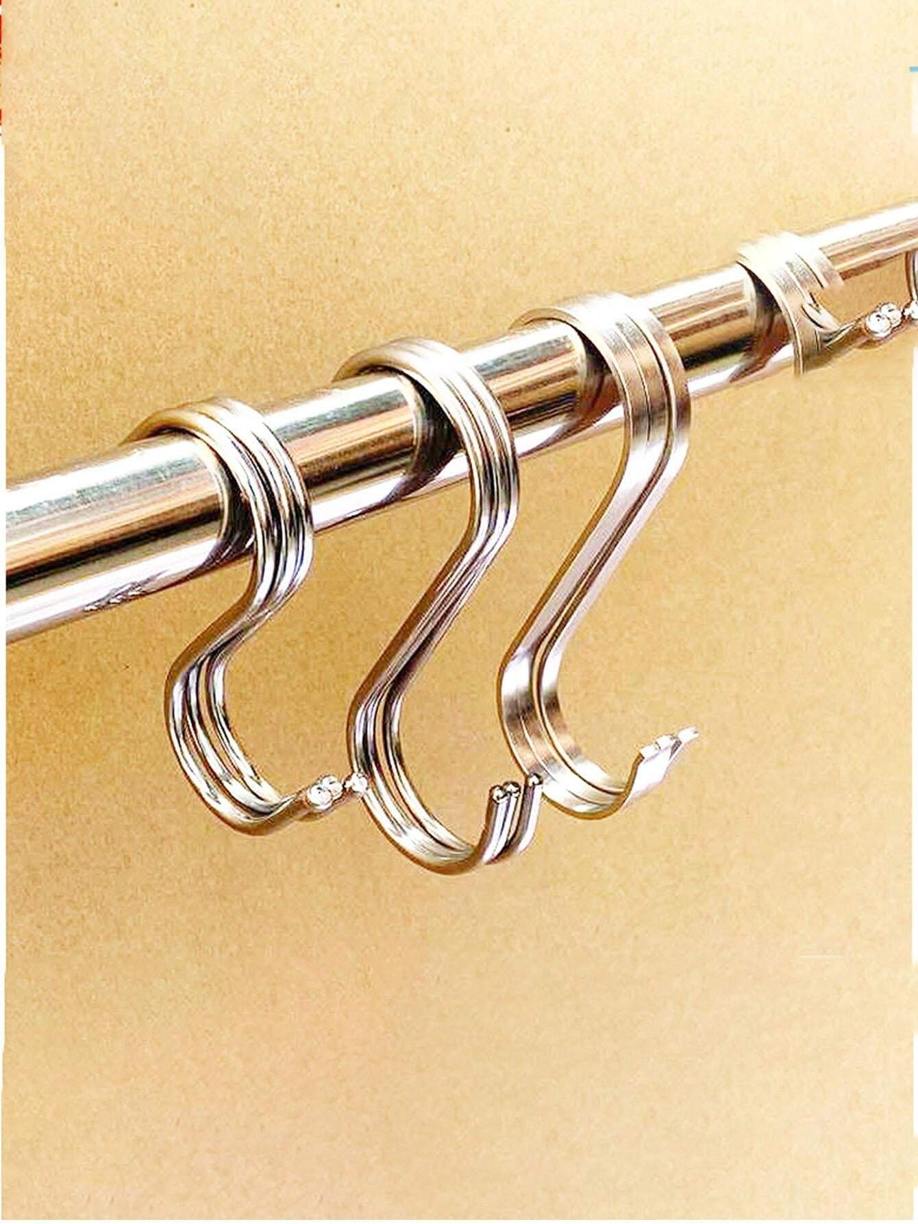 10pcs Stainless Steel Flat S Hooks For Sausages, Bacon, Dried Fish ...