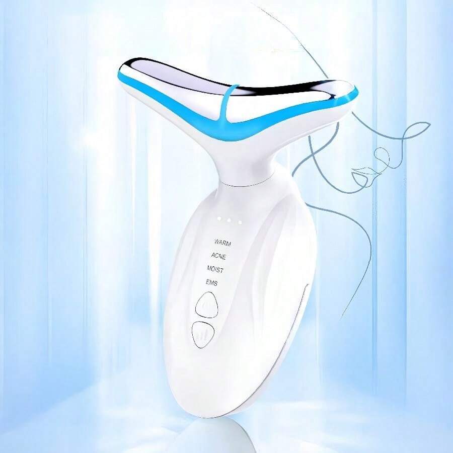 Premium Red Light Therapy Face And Neck Massager 7 In 1-7 LED Light ...