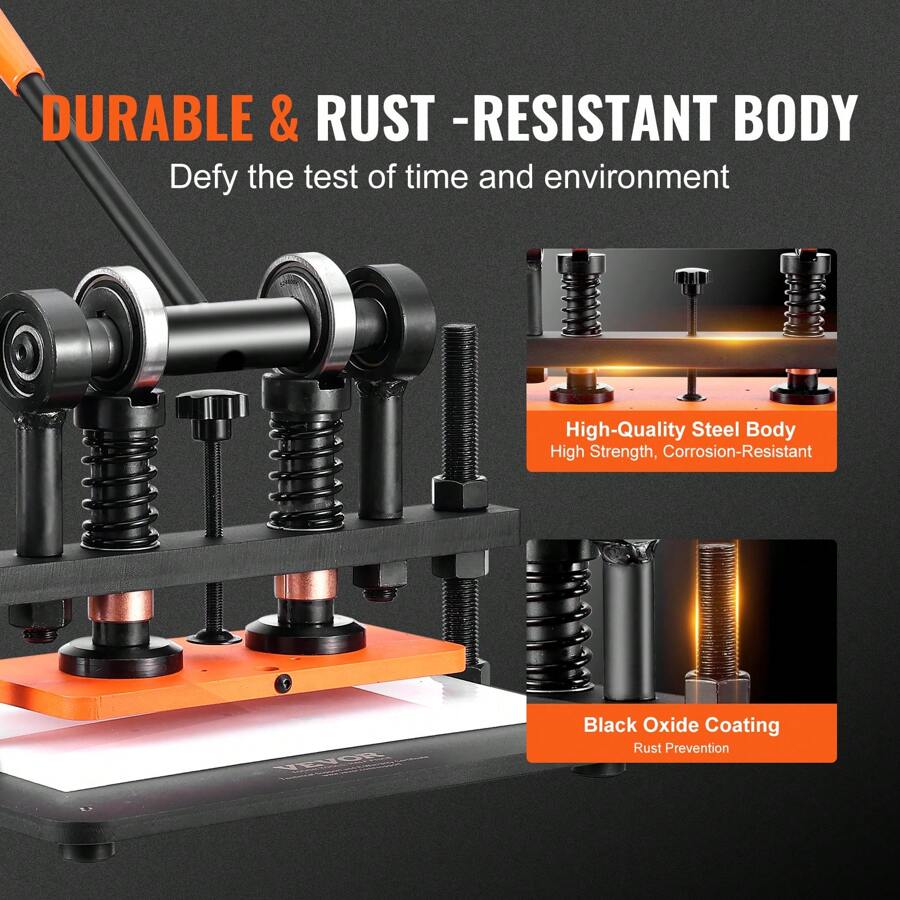 VEVOR Leather Cutting Machine 10.2 X 4.7 In Embossing Plate Manual Die ...