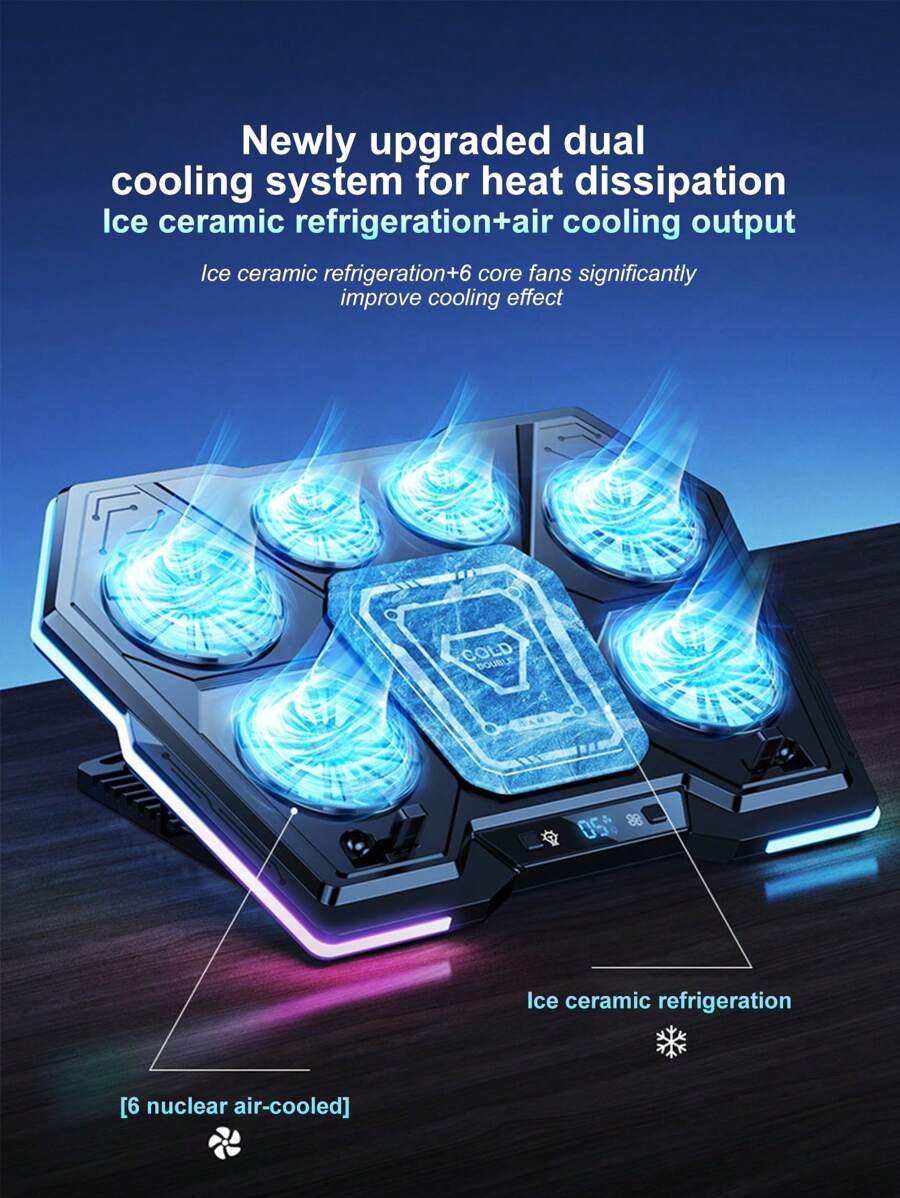 Pressure Air Laptop Heat Sink, Multi-Mode RGB Lighting, Semiconductor ...